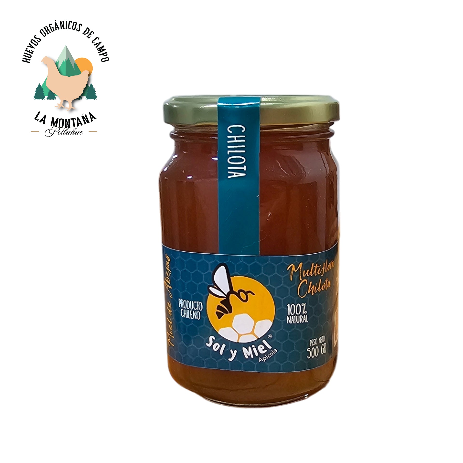 Miel multifloral chilota 500 Grs – huevos la montaña pelluhue